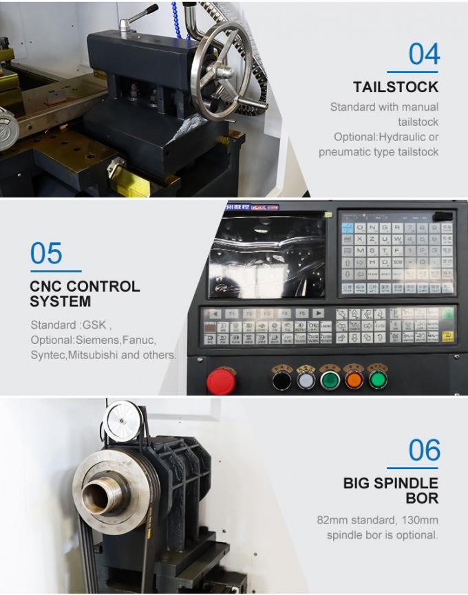 High Rigidity Slant Bed CNC Lathe TCK36A Turning Machine With Linear ...